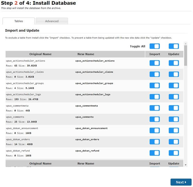 نصب توسط بسته نصبی Duplicator - دیناکالا
